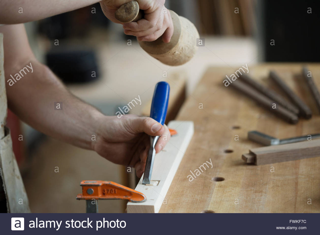 Chiseling wood hi-res stock photography and images - Alamy