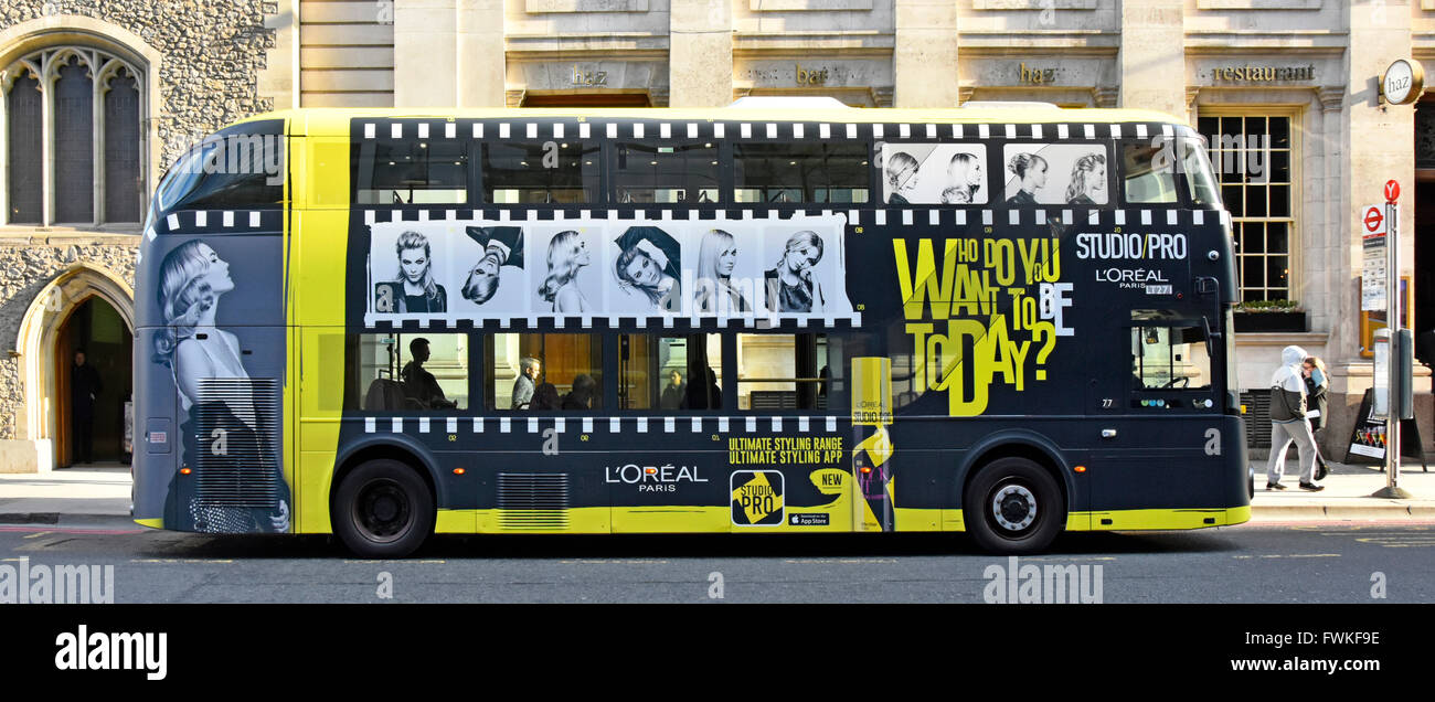 London double decker Boris Bus new routemaster full side advert for ...