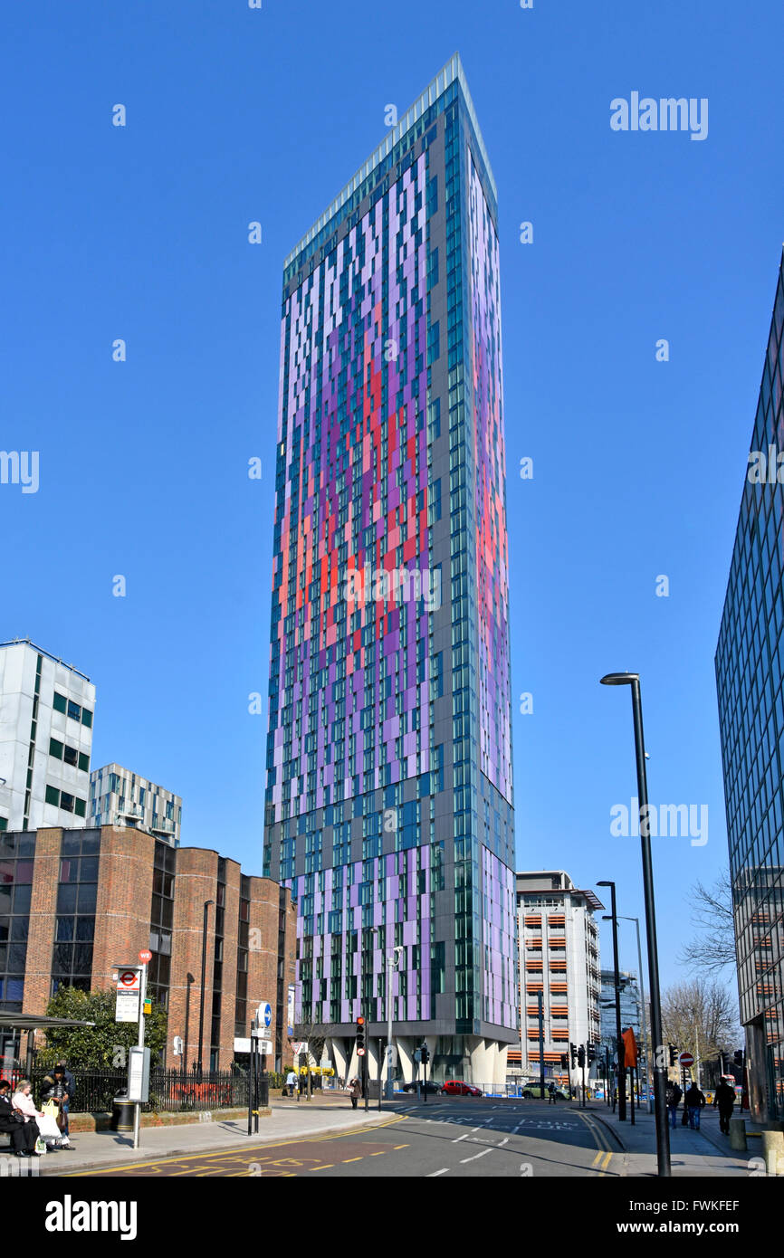 Colourful cladding panels high rise apartment flats by Berkeley Homes ...