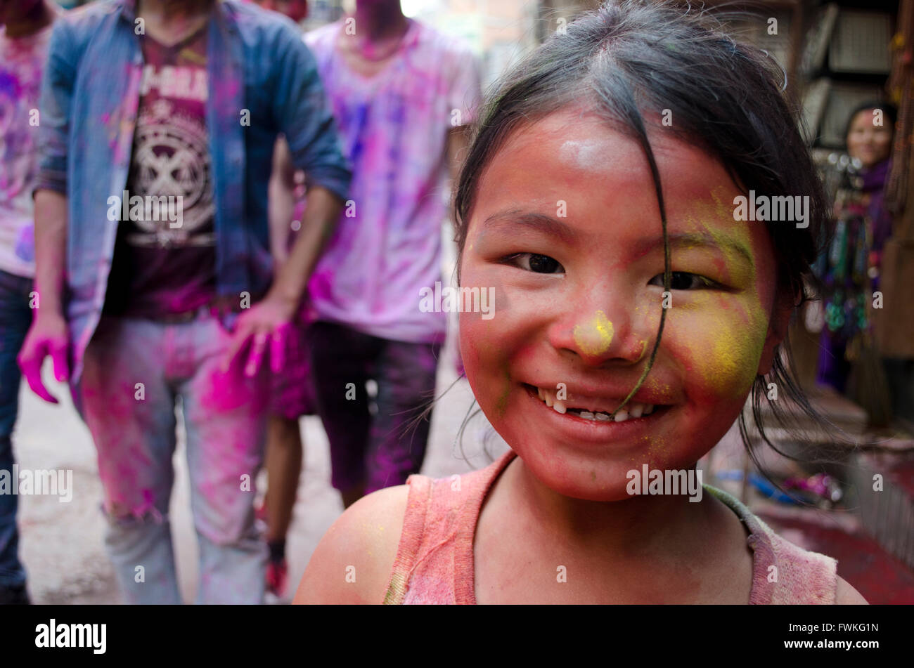 Child Celebrates Holi Festival Stock Photo - Alamy