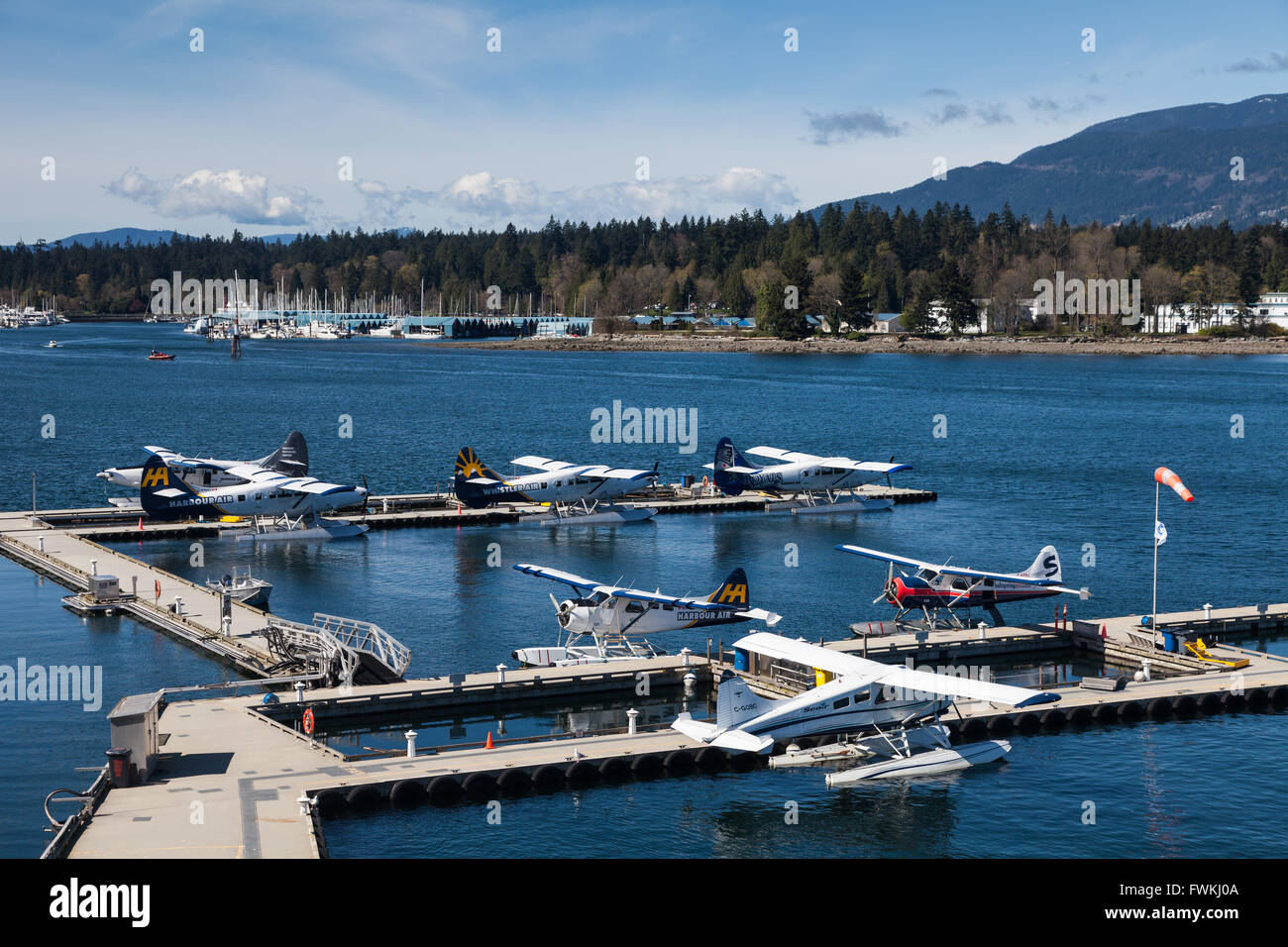 Vancouver float plane terminal in Coal Harbour near downtown Stock ...
