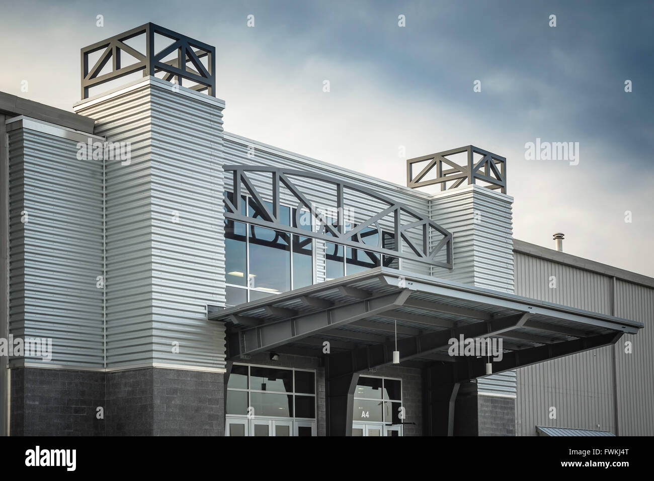 Corrugated metal facade windows detail hi-res stock photography and ...