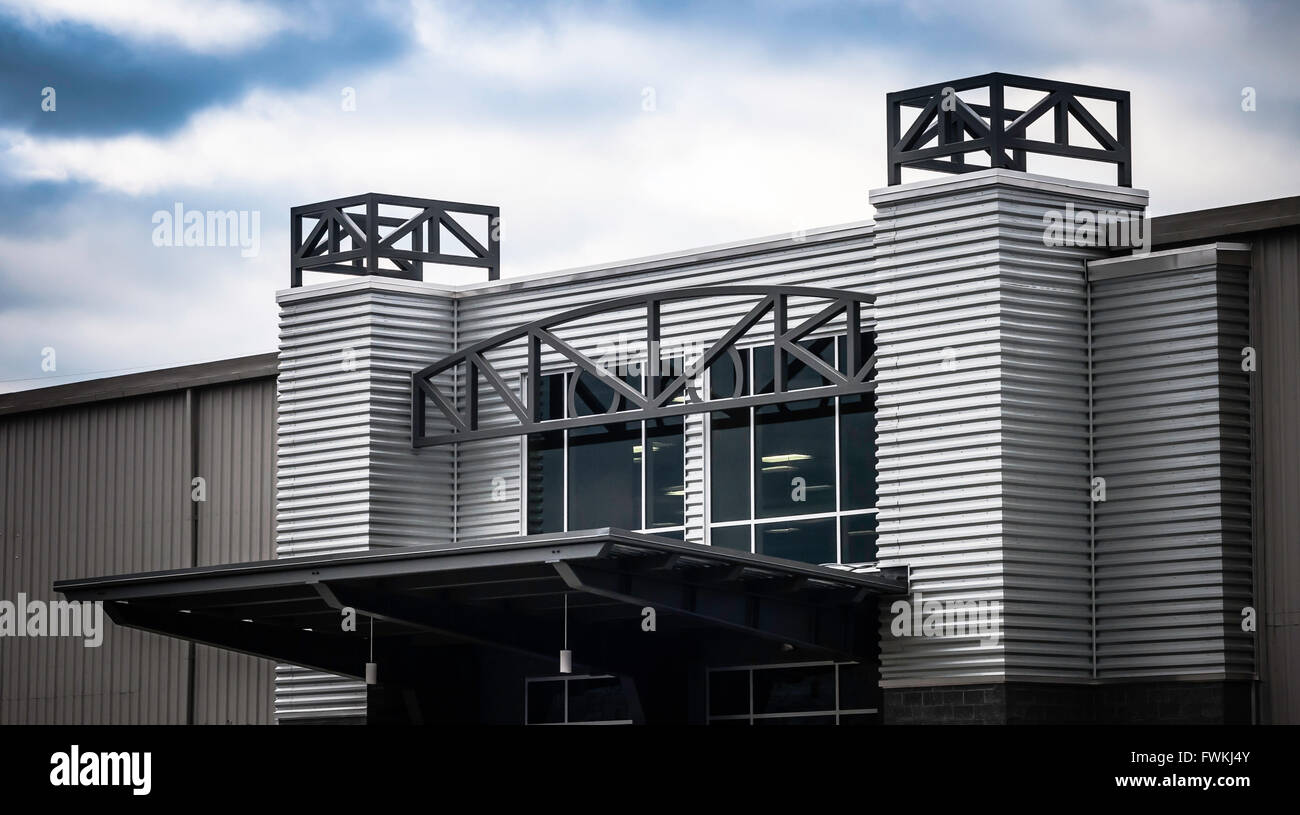 Corrugated metal facade windows detail hi-res stock photography and ...