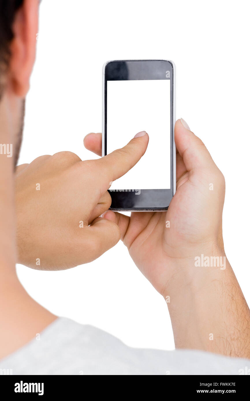 Man using mobile phone Stock Photo - Alamy
