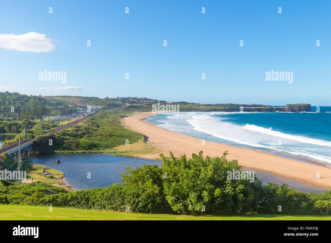 Bombo Beach, Kiama NSW where a surfer suffered serious injuries in a ...