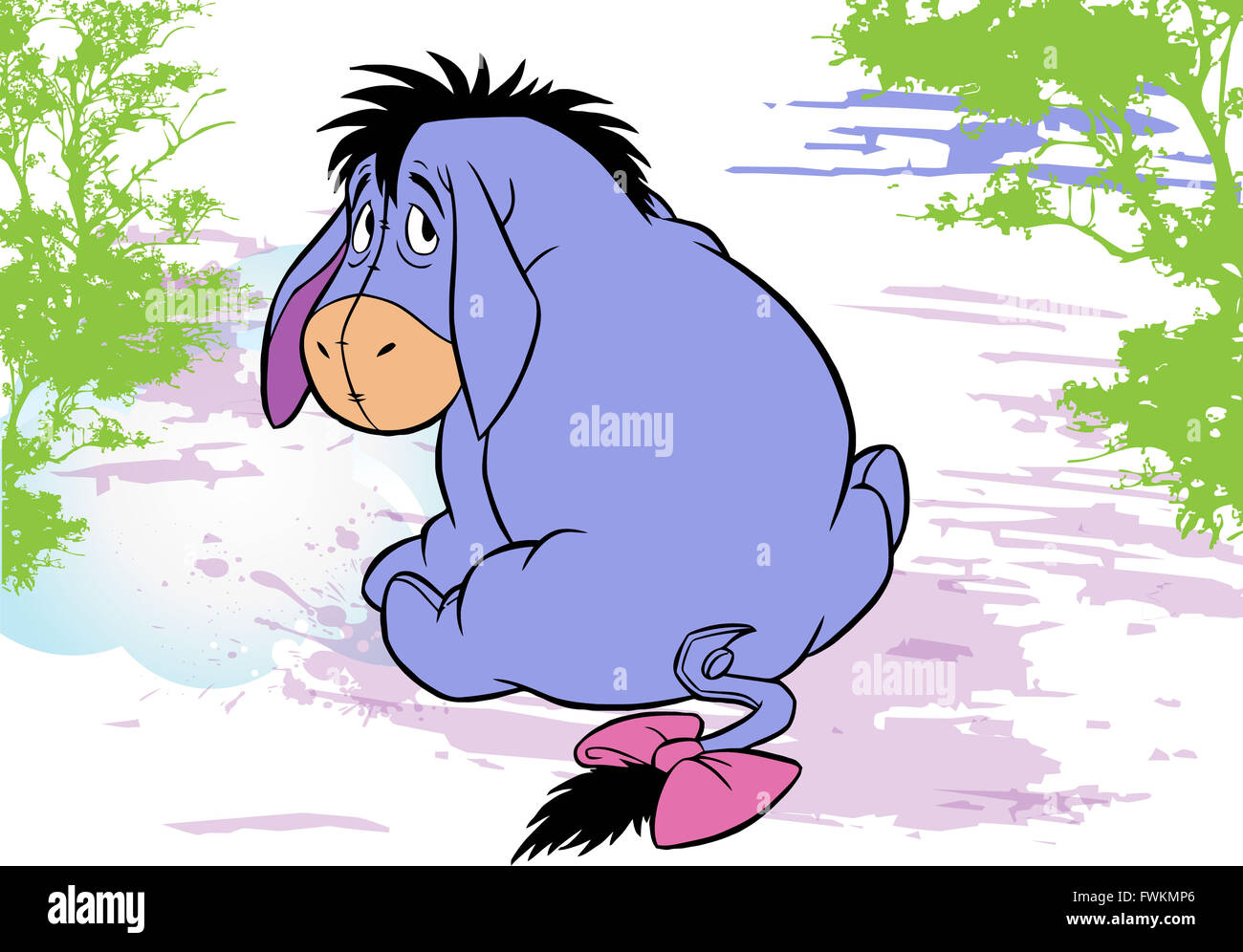 Eeyore in Winnie the Pooh vector illustration Stock Photo - Alamy
