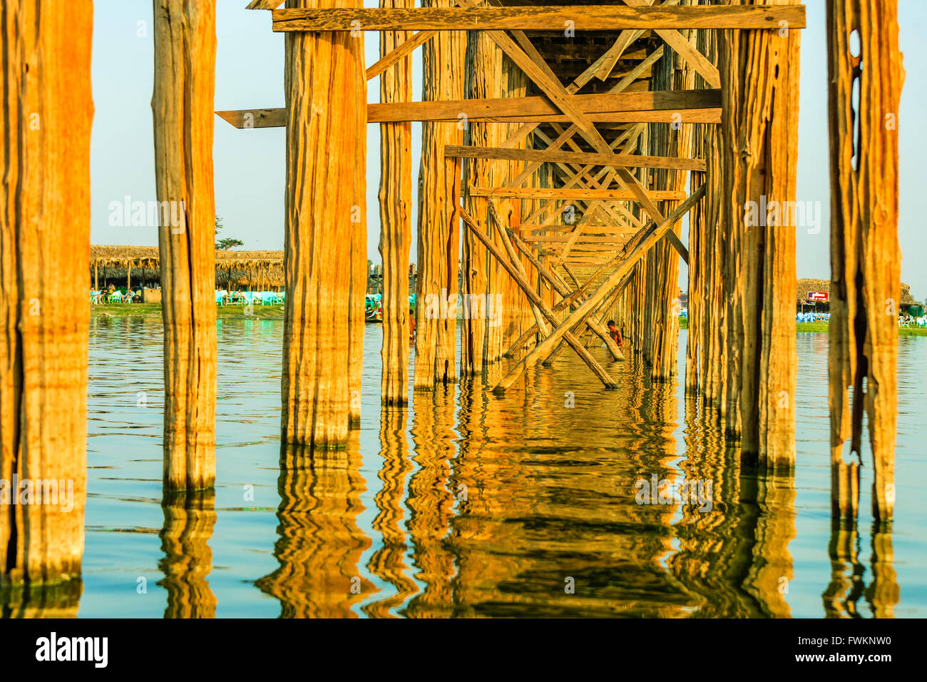 Famous bridge at Myanmar Stock Photo - Alamy