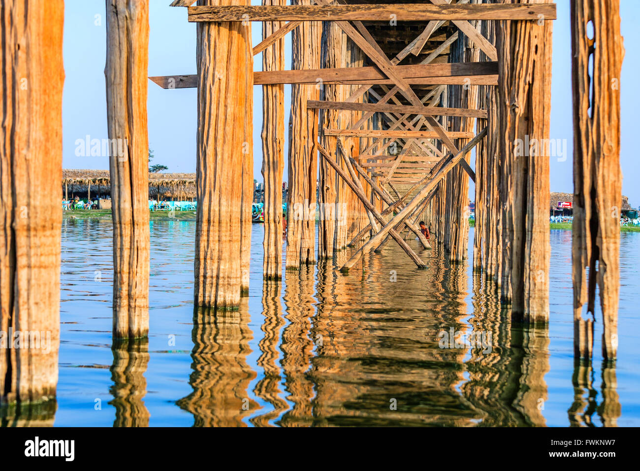 Famous bridge at Myanmar Stock Photo - Alamy