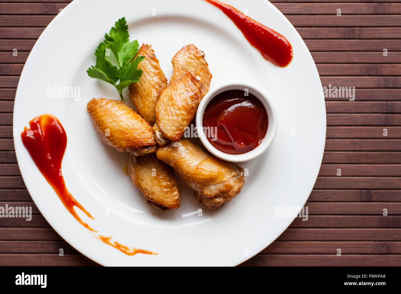 Plate delicious barbecue chicken hi-res stock photography and images ...