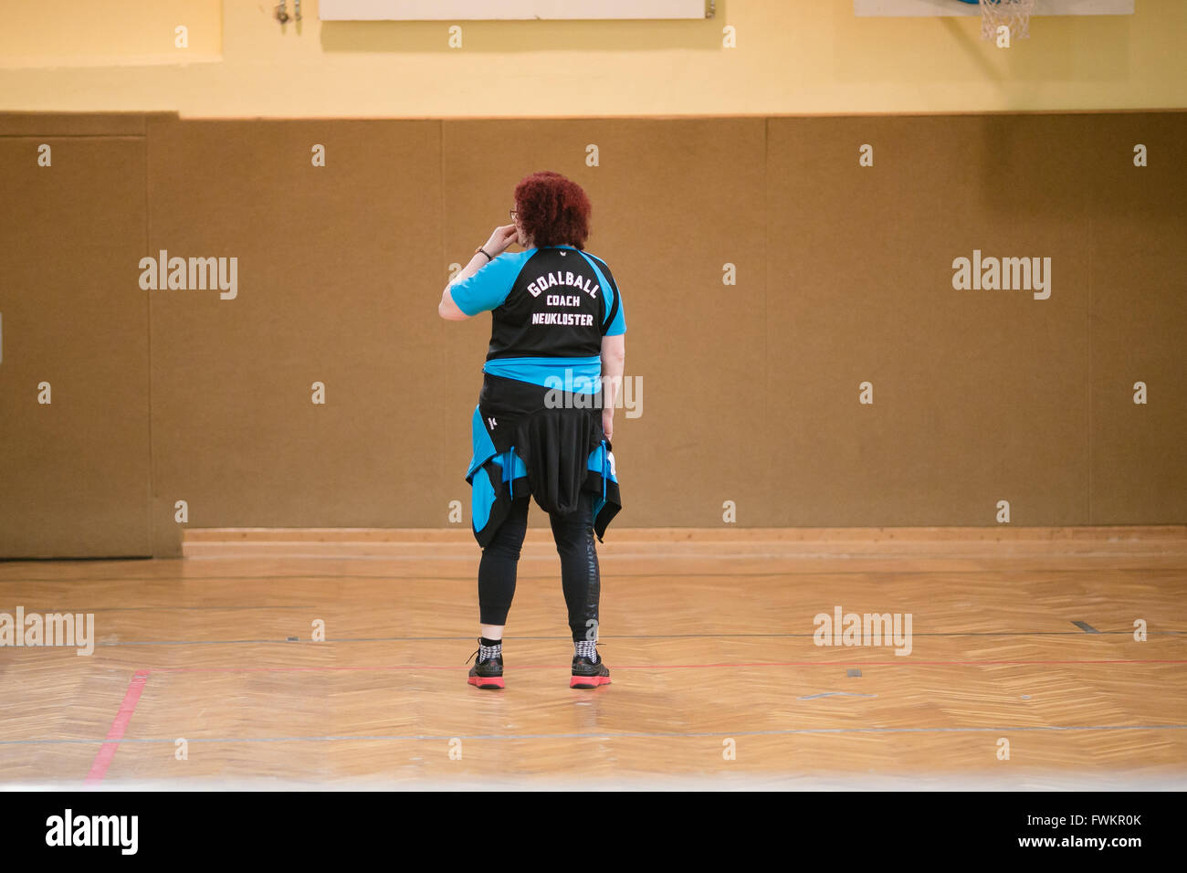Goalball player throwing ball hi-res stock photography and images - Alamy