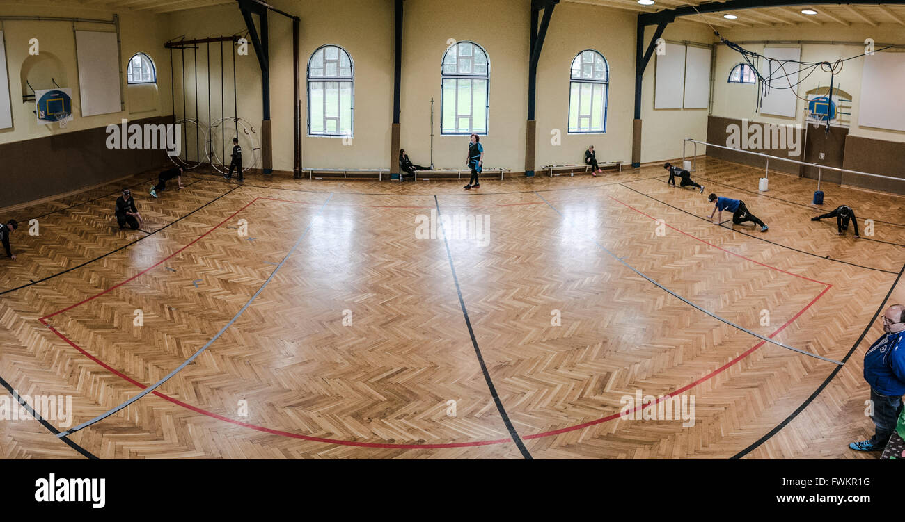 Goalball player throwing ball hi-res stock photography and images - Alamy