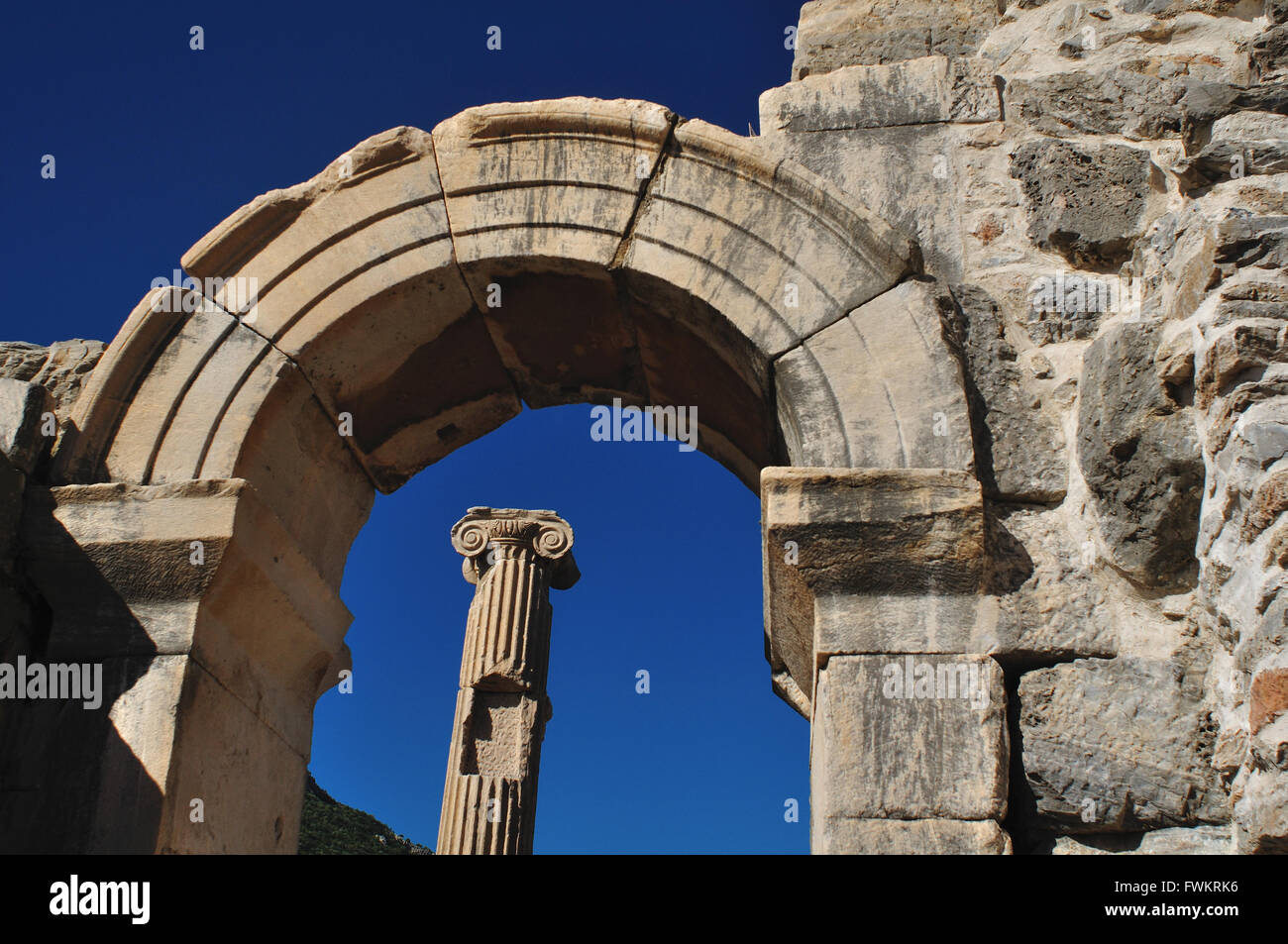 Turkey, Kusadasi, Ruins of Ephesus, Arch Stock Photo - Alamy