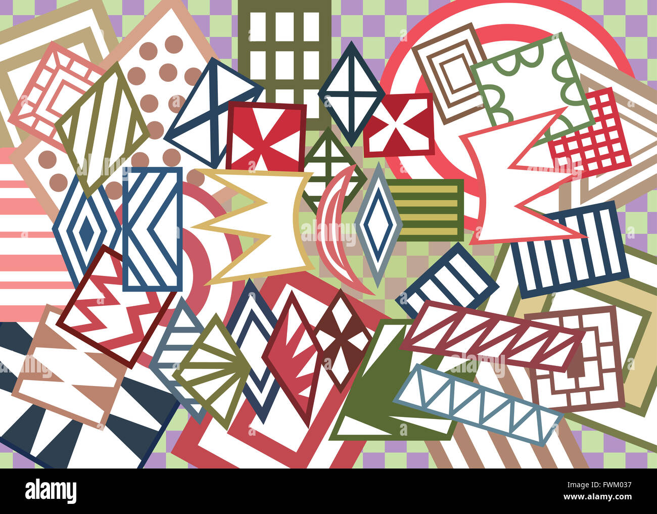 Abstract geometric shapes background Stock Photo - Alamy