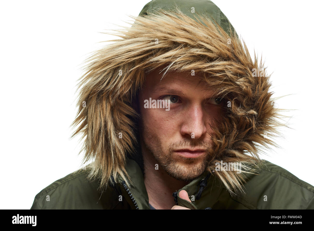 Man wearing heavy winter coat hi-res stock photography and images - Alamy