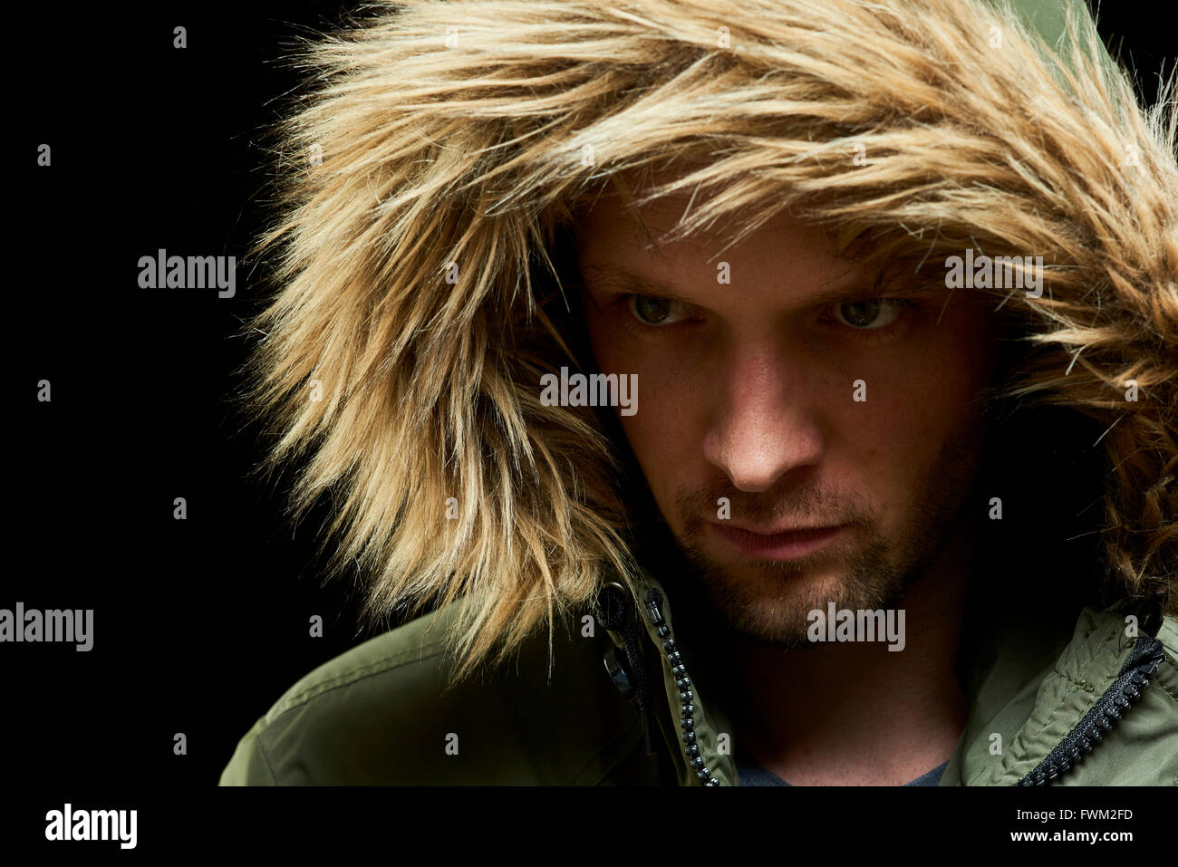 Man wearing heavy winter coat hi-res stock photography and images - Alamy