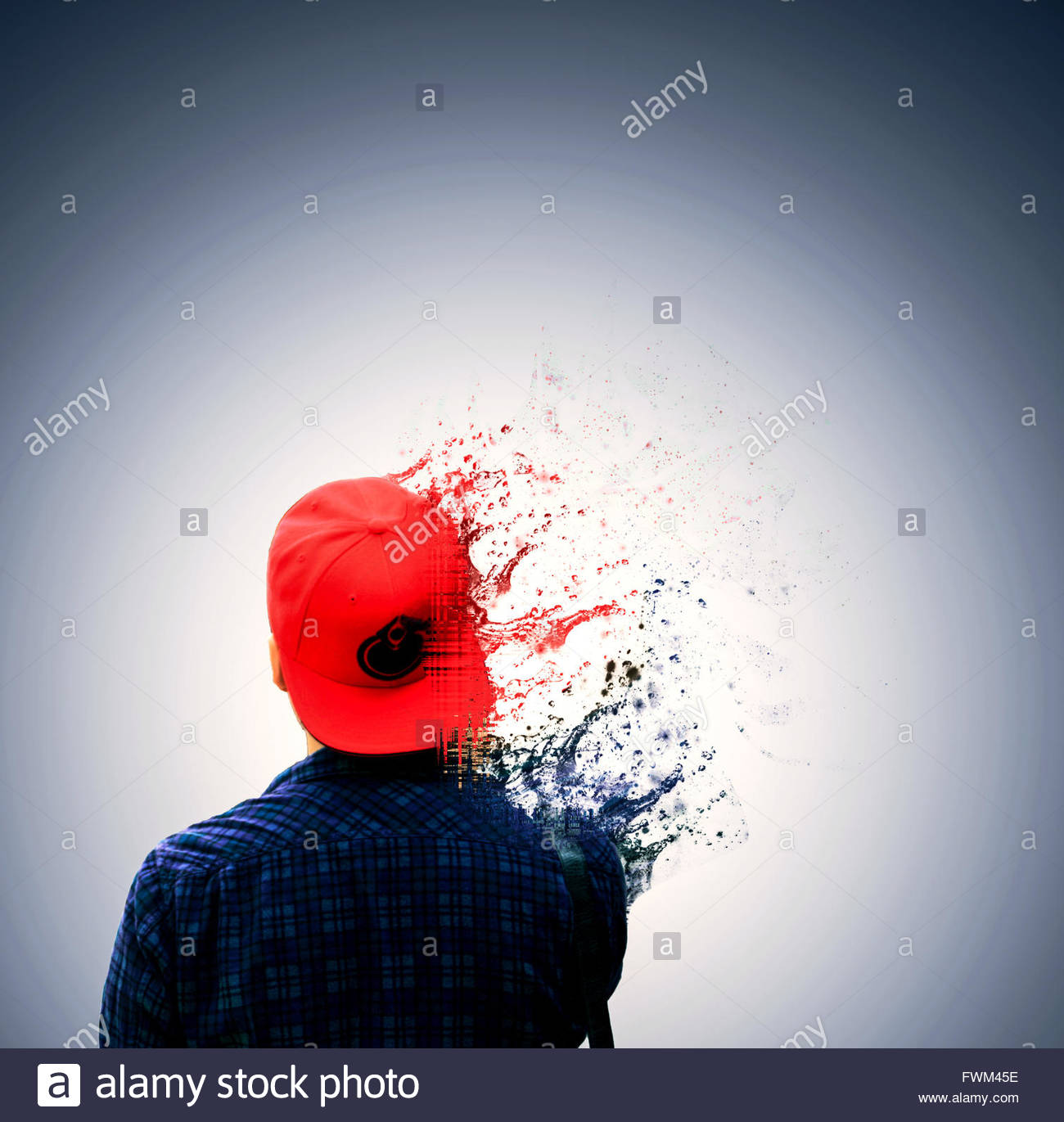 Digital Composite Image Of Man Fading Away Stock Photo: 101860570 - Alamy