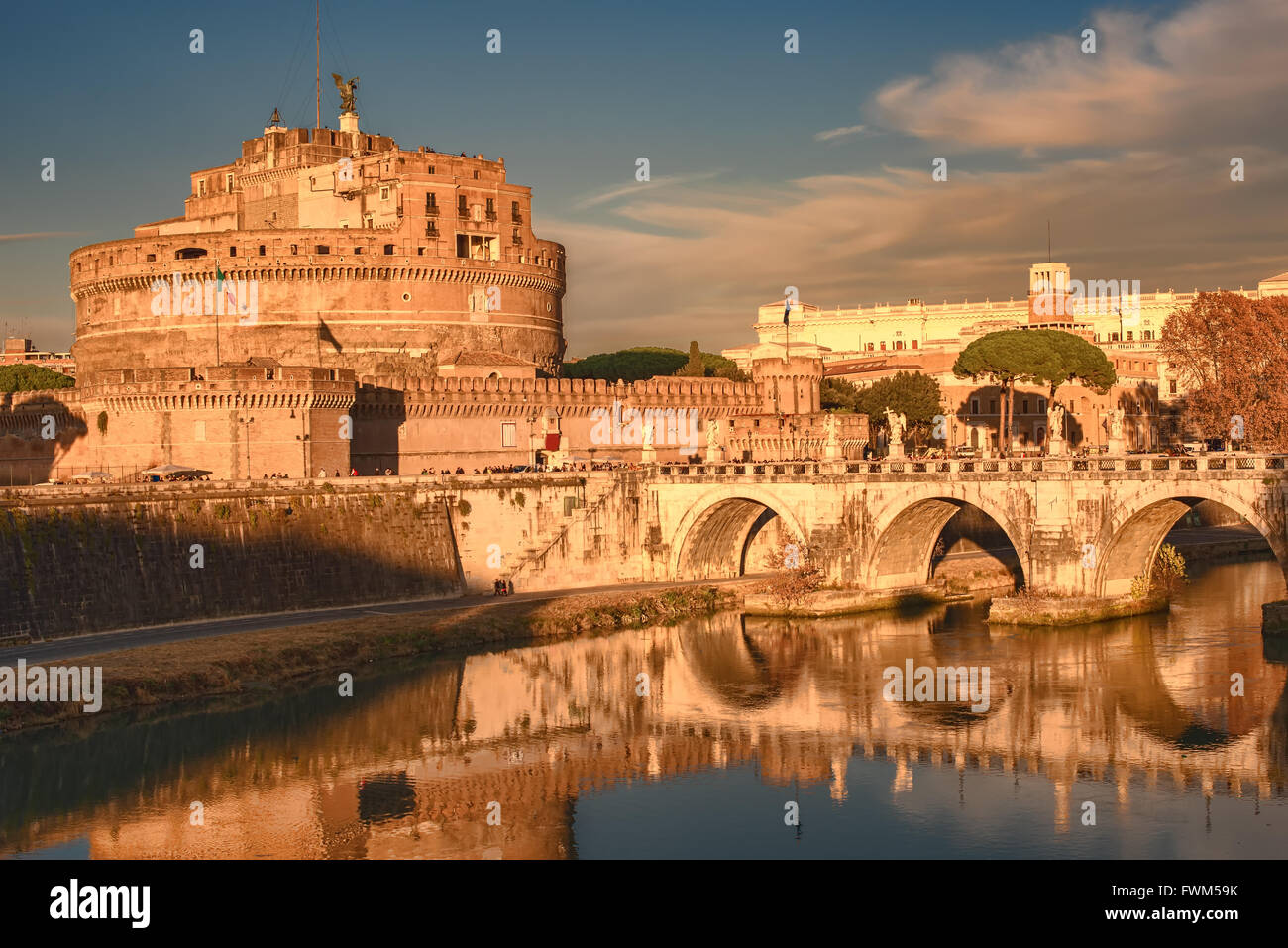 Rome, Italy: Castle of the Holy Angel Stock Photo - Alamy