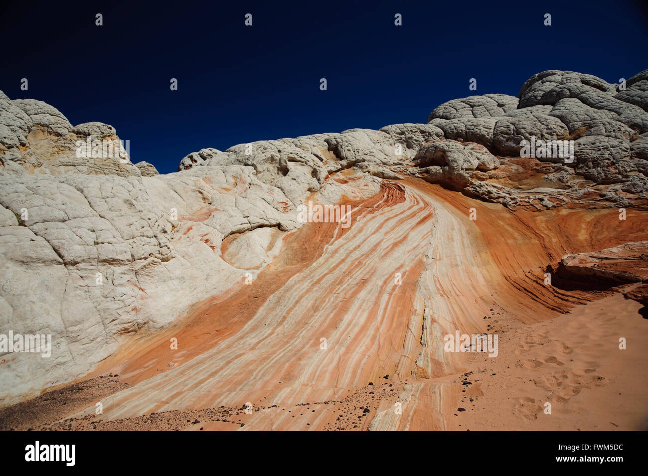 Sandstone Rock formations showing the signs of erosion from wind and ...