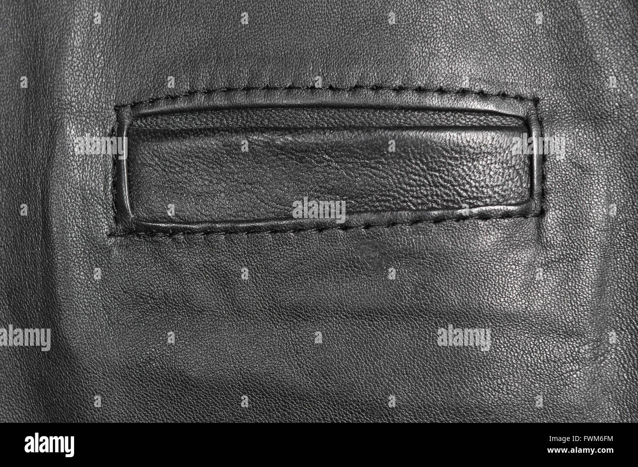 Close up detail of a black leather vest. Fashion, backgrounds and ...