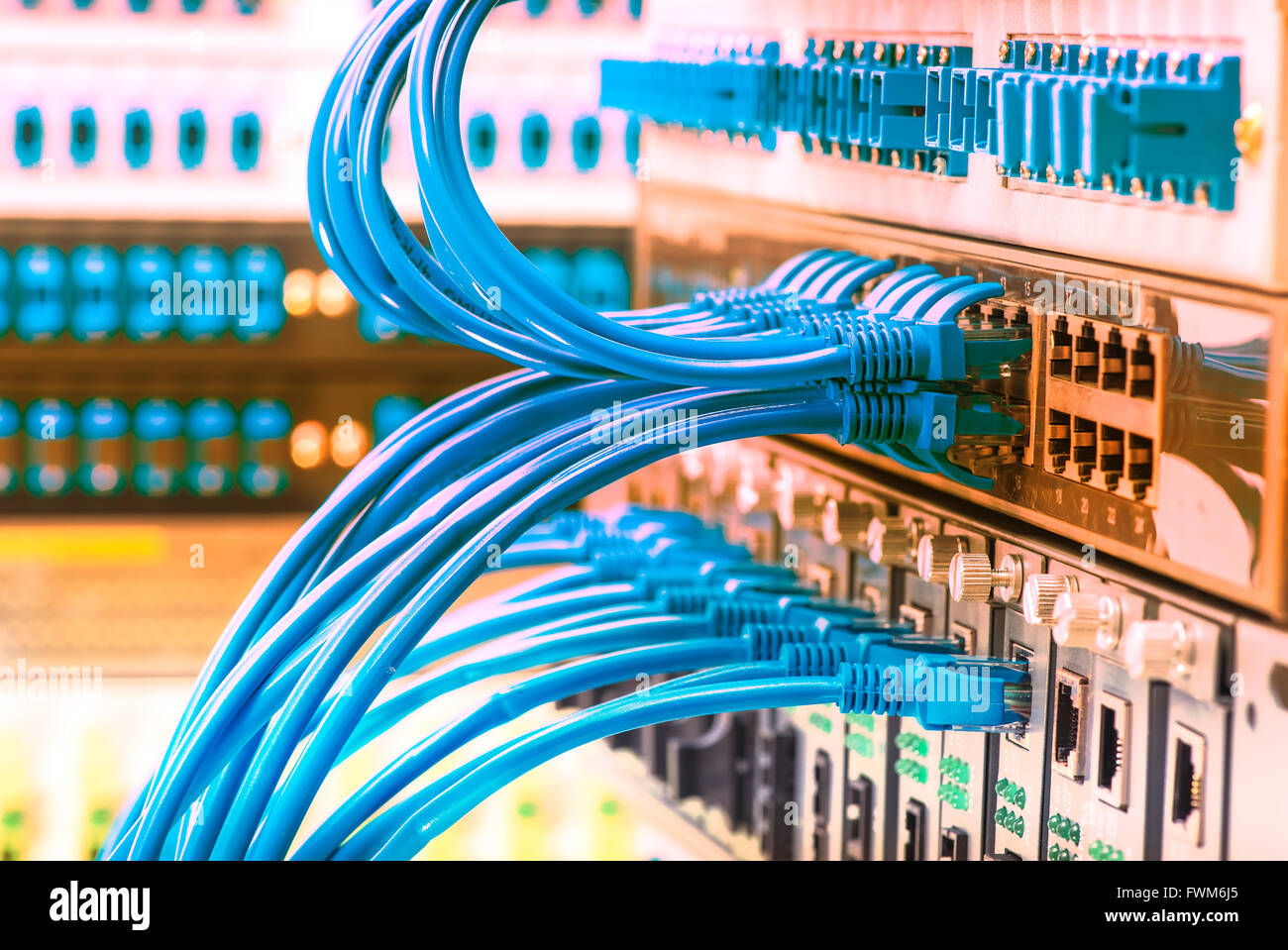 Network switch and ethernet cables,Data Center Concept Stock Photo - Alamy