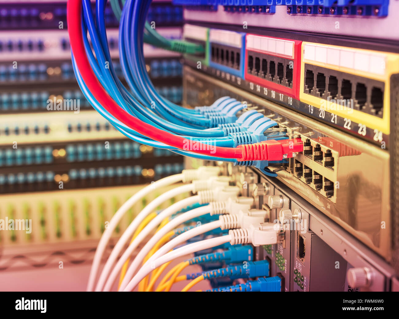 Network switch and ethernet cables,Data Center Concept Stock Photo - Alamy