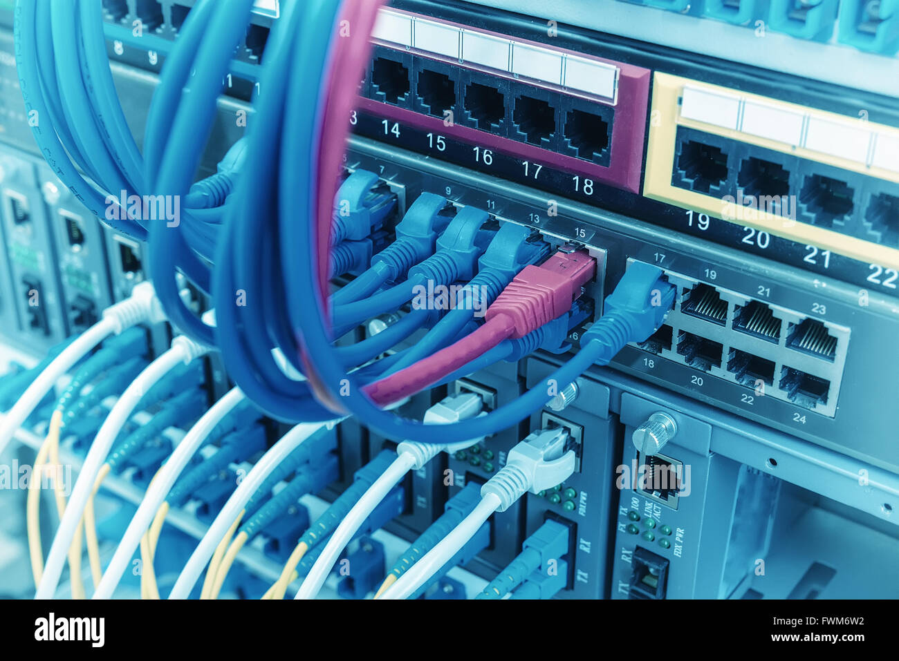 Network switch and ethernet cables,Data Center Concept Stock Photo - Alamy