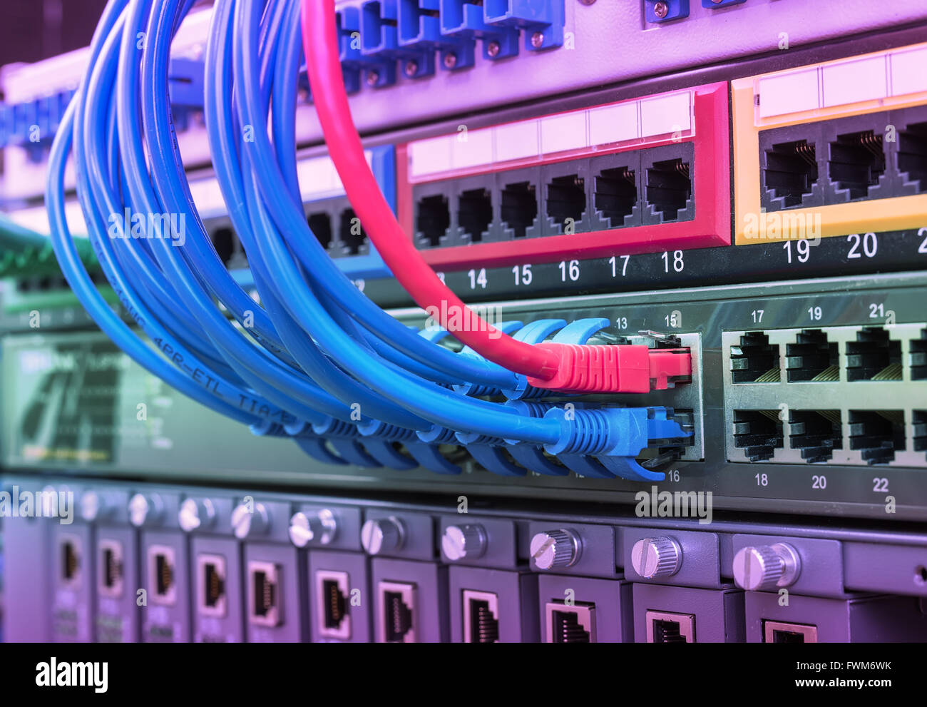 Network switch and ethernet cables,Data Center Concept Stock Photo - Alamy
