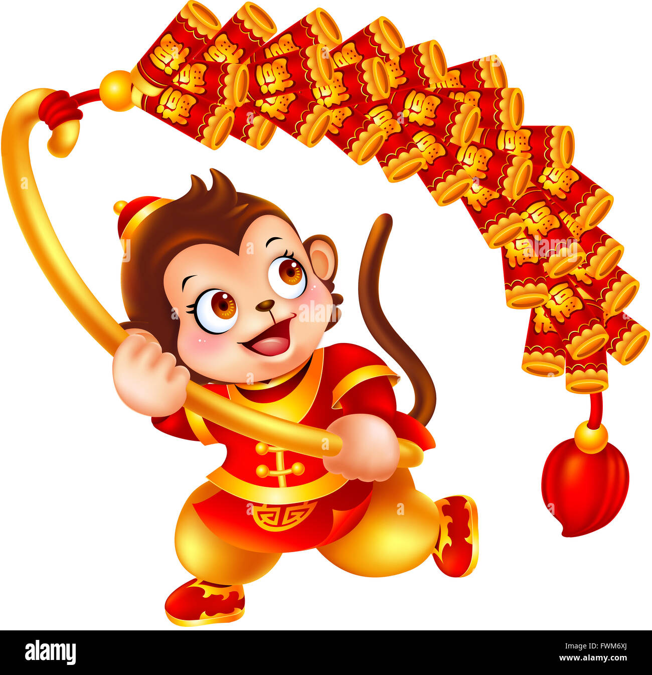 Monkey year illustration Stock Photo - Alamy