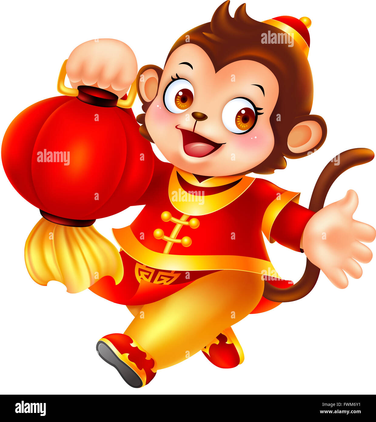 Monkey year illustration Stock Photo - Alamy