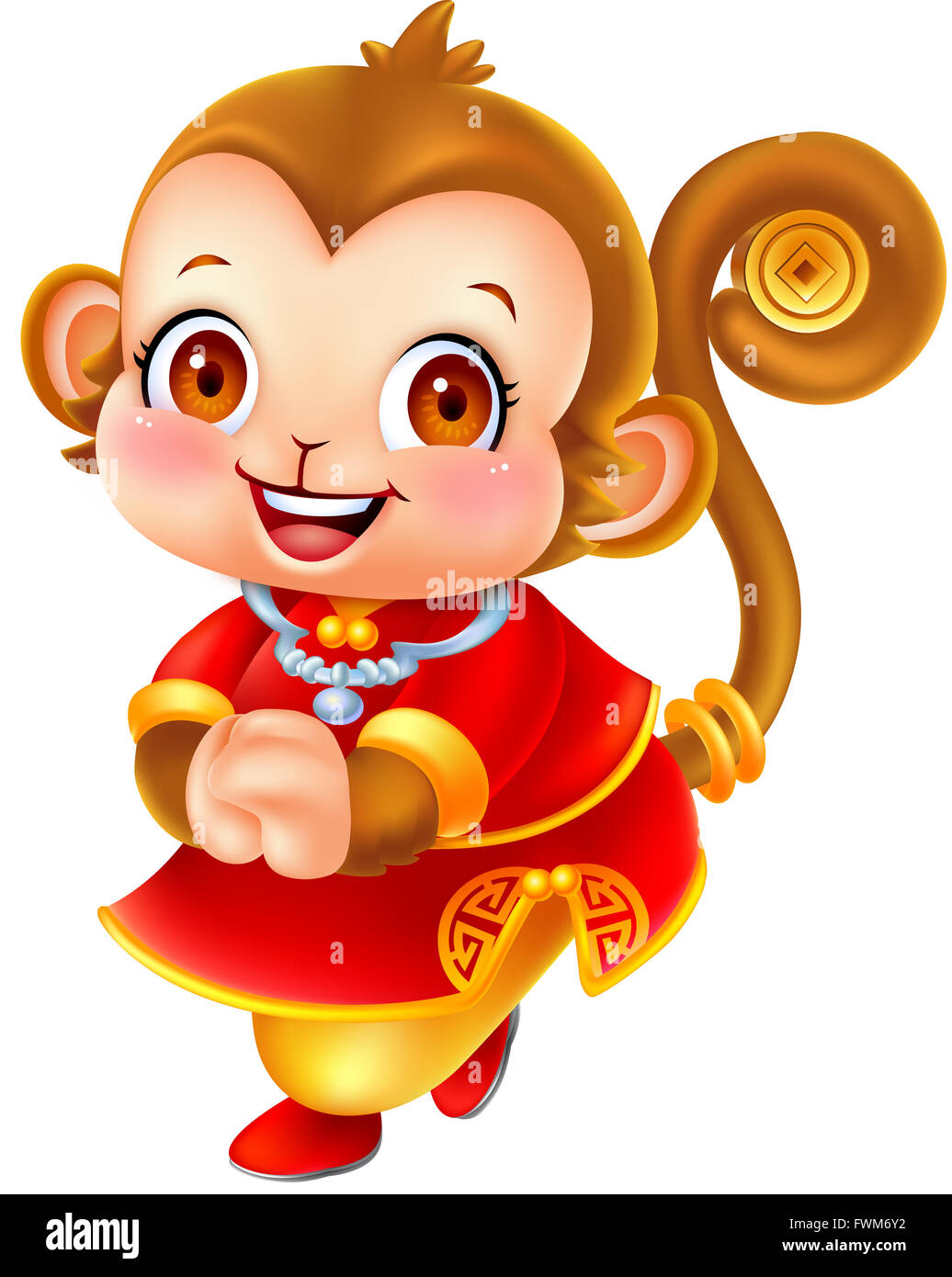 Monkey year illustration Stock Photo - Alamy