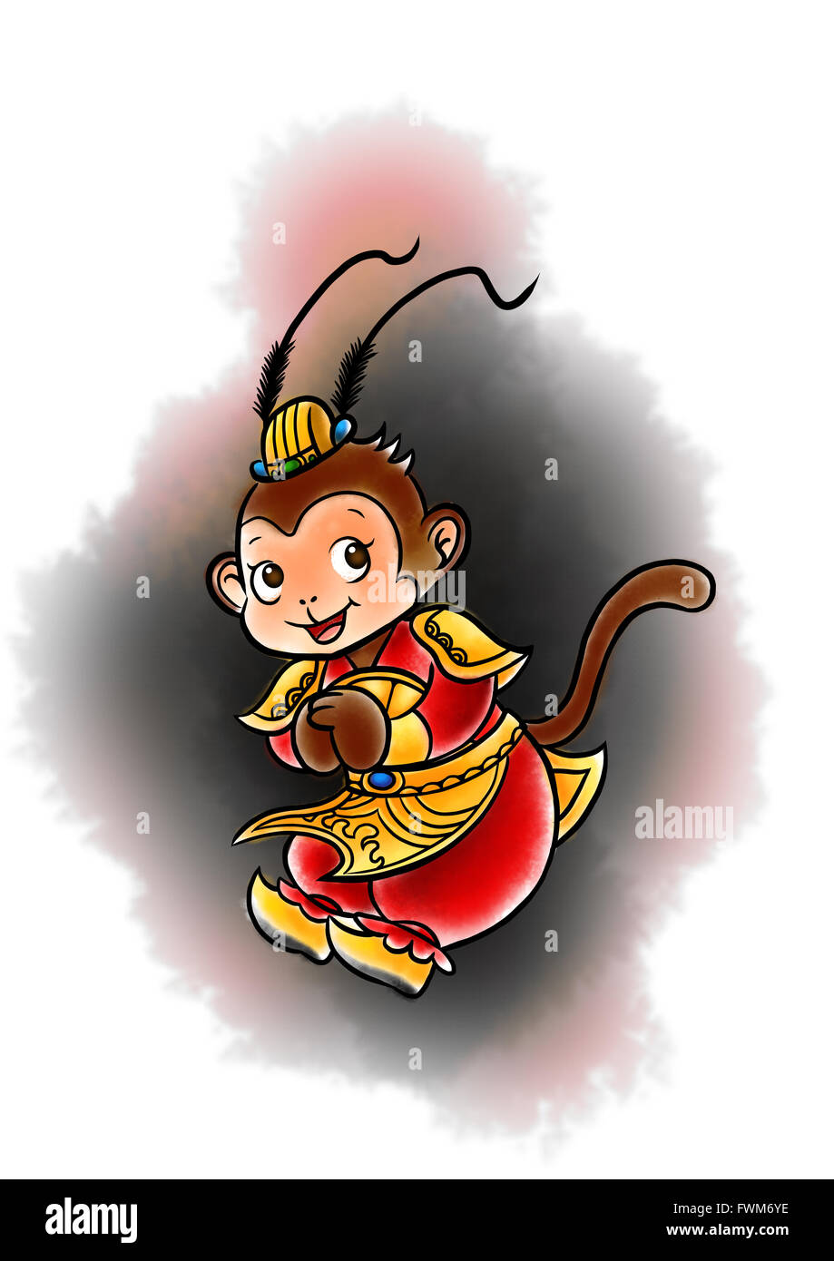 Monkey year illustration Stock Photo - Alamy