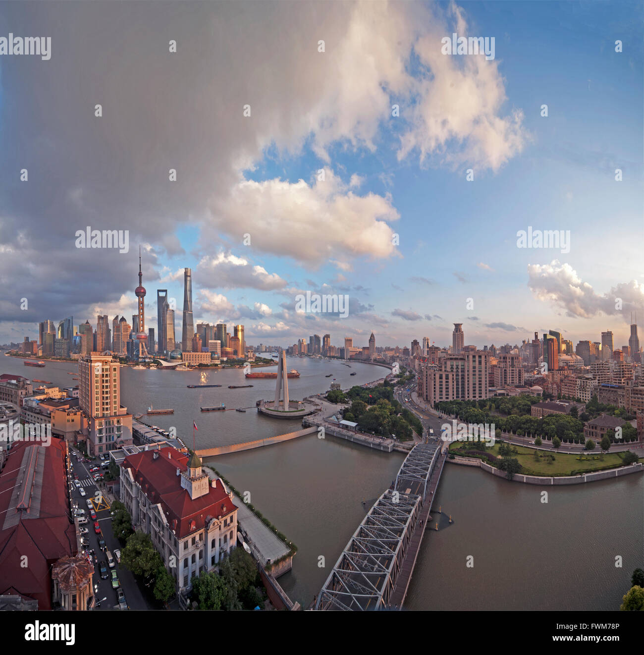 Shanghai scenery and scenery high angle hi-res stock photography and ...