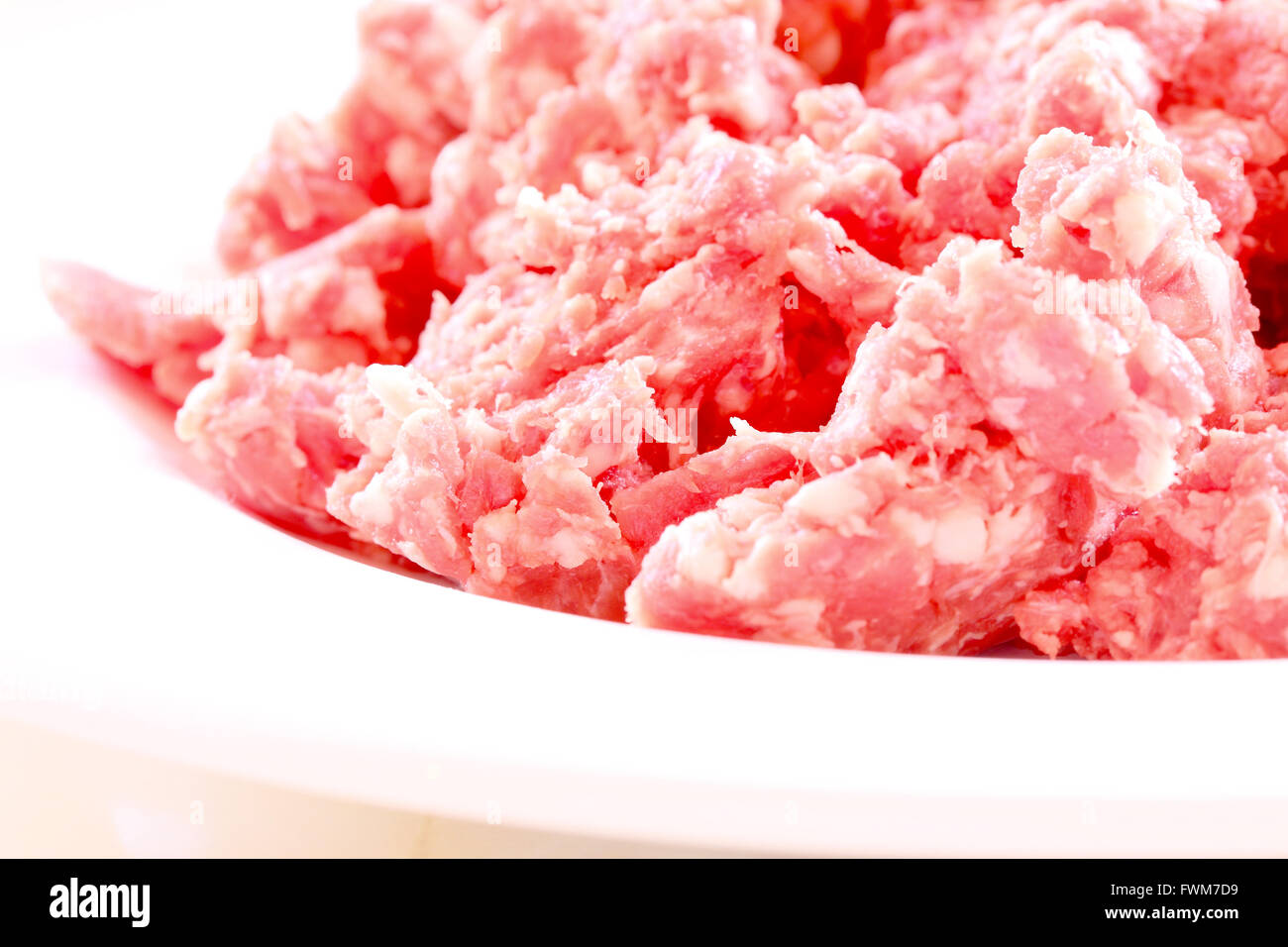 Beef mince on a plate Stock Photo - Alamy