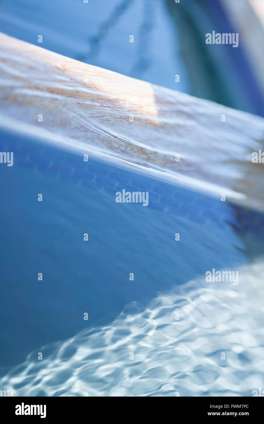 light refraction on bottom of residential swimming pool Stock Photo - Alamy