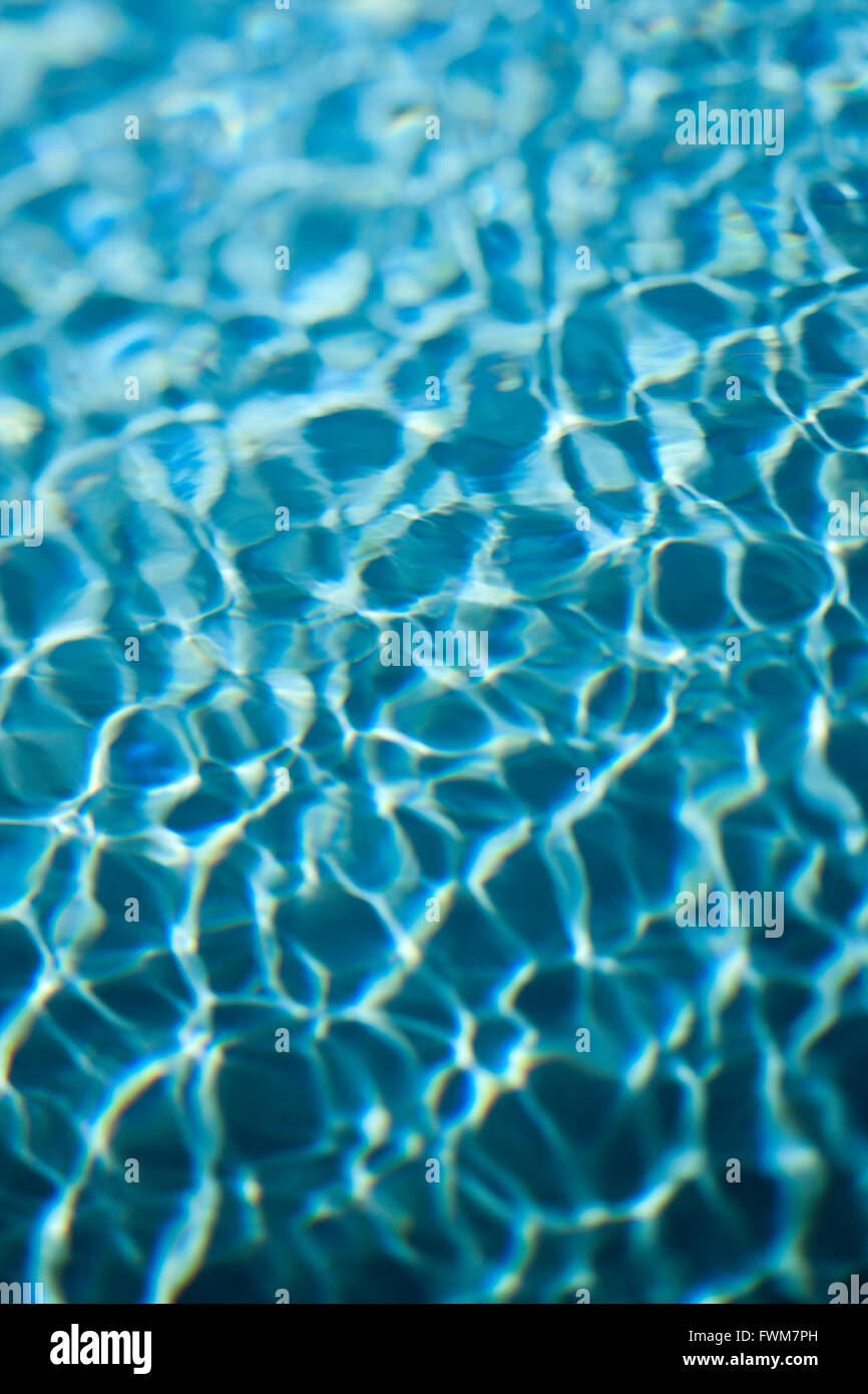 light refraction on bottom of residential swimming pool Stock Photo - Alamy