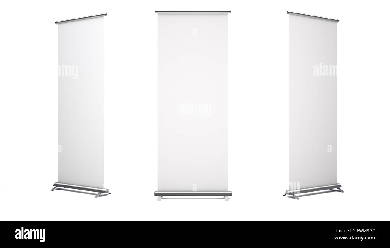 Roll up advertising banners Cut Out Stock Images & Pictures - Alamy