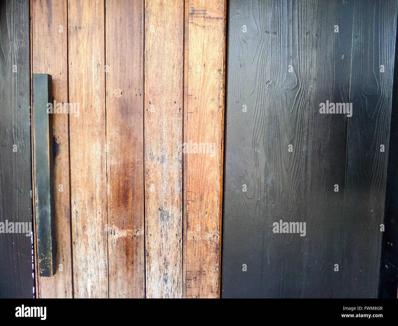 Wood door brown and wooden background Stock Photo - Alamy
