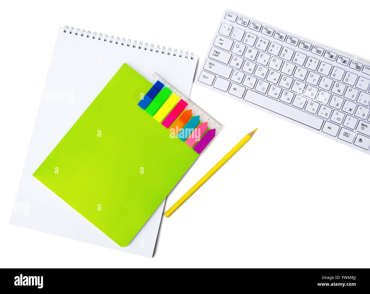 Notebooks with keyboard Stock Photo - Alamy
