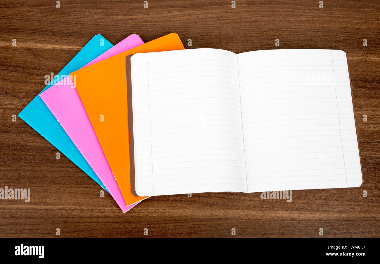 Pile of notebooks Stock Photo - Alamy