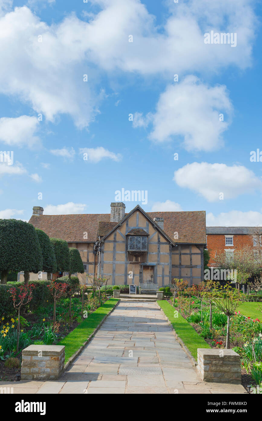 Medieval building, rear of the medieval half-timbered house in which ...