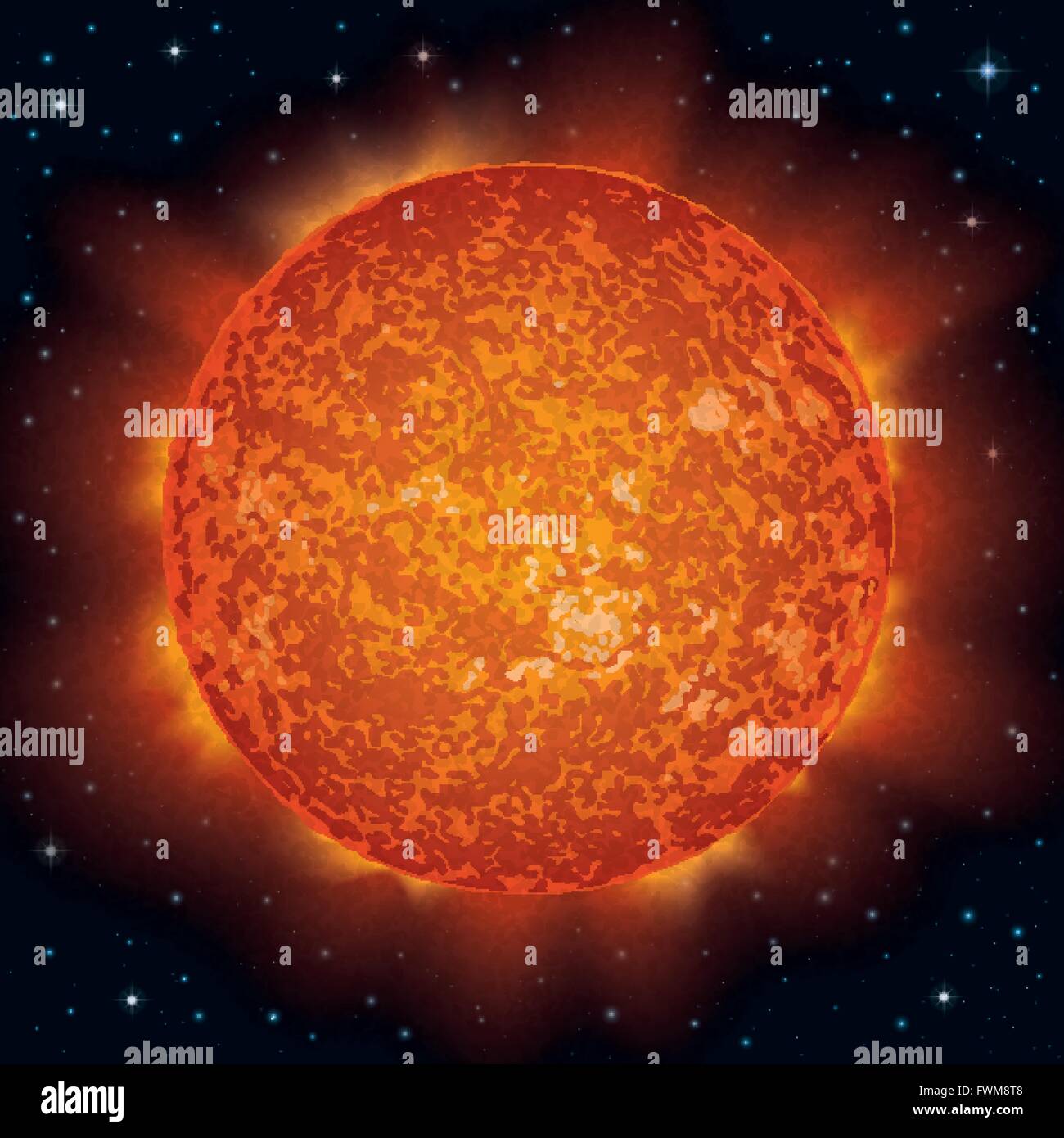 Sun in space Stock Vector Image & Art - Alamy