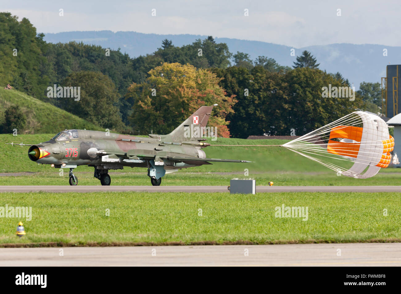 Sukhoi Su-22 fighter-bomber aircraft operated by the Polish Air Force ...