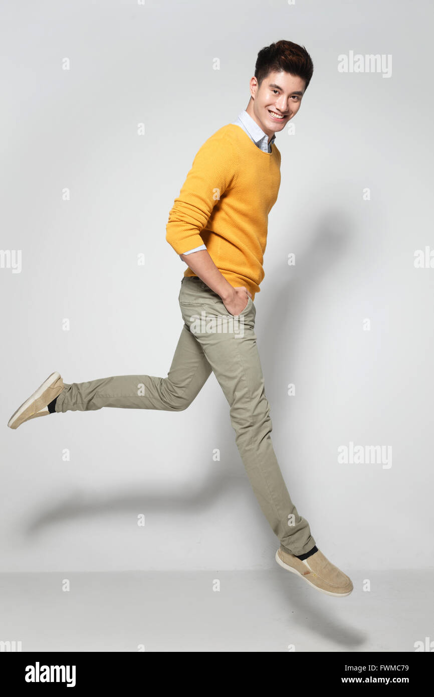 Leaping men hi-res stock photography and images - Alamy