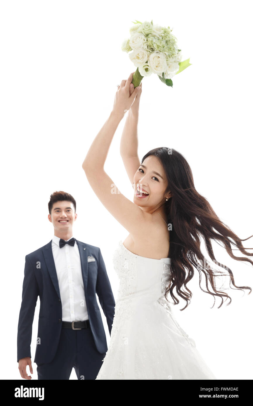 Groom chasing bride hi-res stock photography and images - Alamy