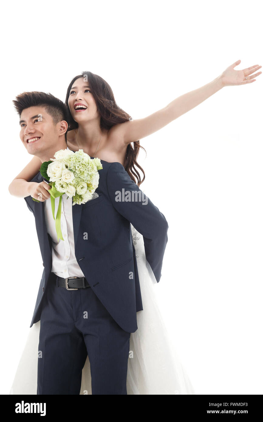 Piggyback bride hi-res stock photography and images - Alamy