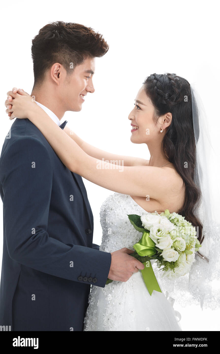 Bride and groom Stock Photo - Alamy