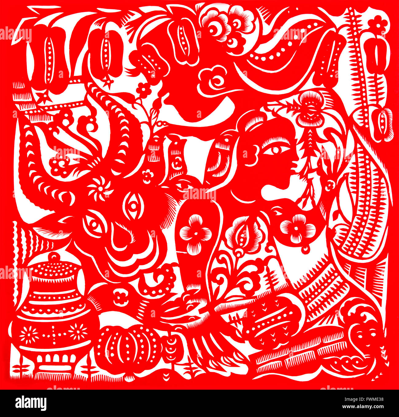 Chinese paper cutting art Stock Photo - Alamy