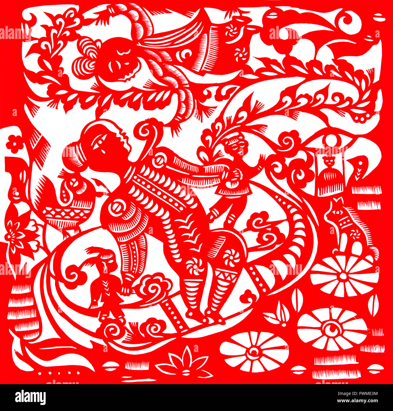 Chinese paper cutting art Stock Photo - Alamy