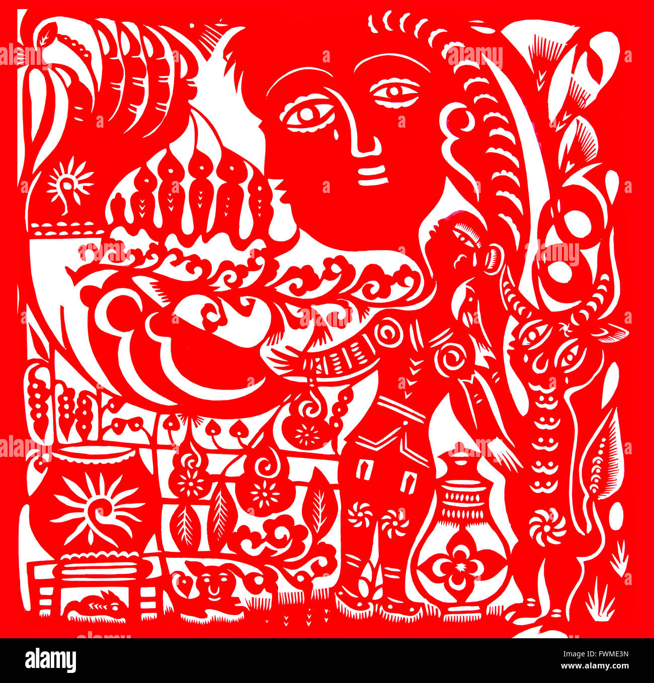 Chinese paper cutting art Stock Photo - Alamy