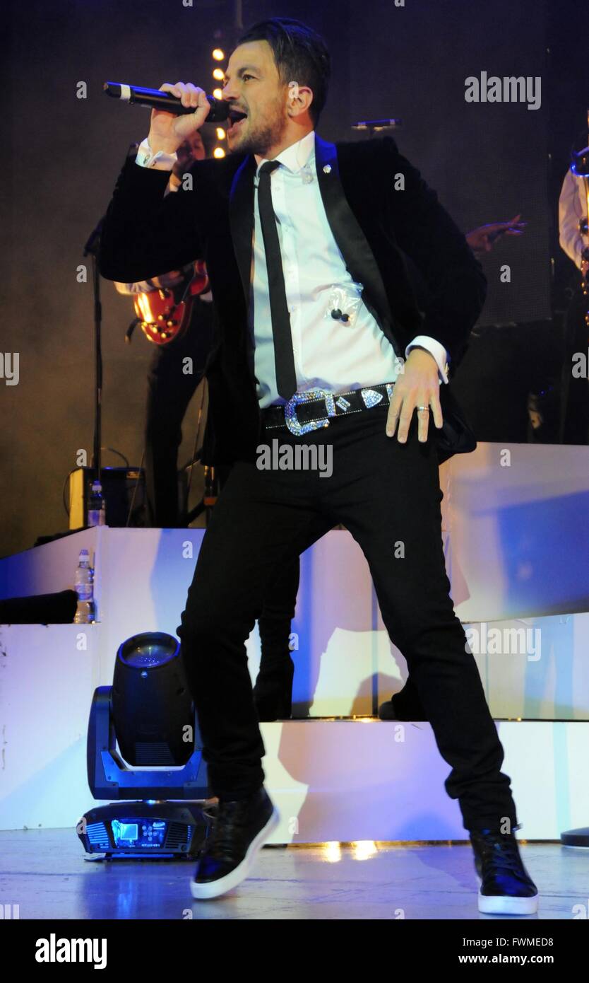Peter Andre performs live at the Glasgow Clyde Auditorium as part of ...